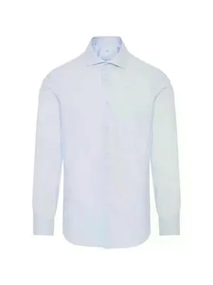 BARBA NAPOLI Micro-pattern Long-sleeve Shirt