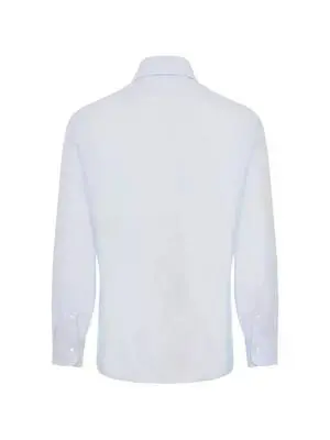 BARBA NAPOLI Micro-pattern Long-sleeve Shirt