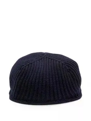 Altea Ribbed-knit Wool Flat Beret - Blue