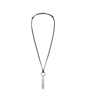 LEMAIRE Acme Leather Pendant Necklace - Silver