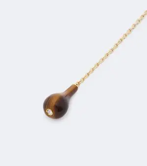 TOTEME Tiger's Eye Embellished Necklace
