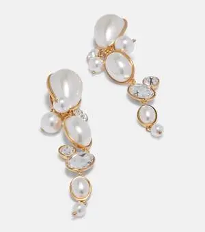 Oscar De La Renta Embellished Clip-on Earrings