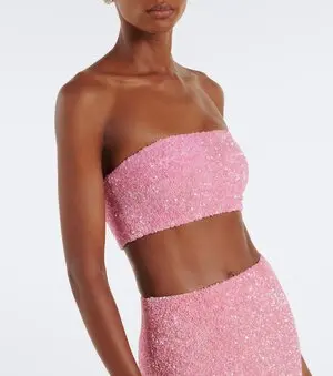 LA FUORI Là Fuori Sunrise Fringe Cascade Top And Maxi Skirt Set