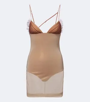 NENSI DOJAKA Sheer Tulle Minidress