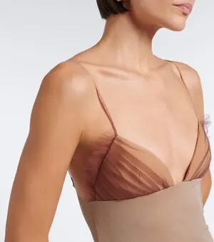 NENSI DOJAKA Sheer Tulle Minidress