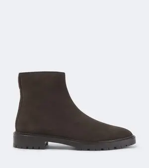 THE ROW Moto Suede Ankle Boots