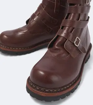 Our Legacy Tanker Leather Ankle Boots