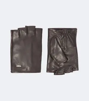 Our Legacy Biker Leather Fingerless Gloves