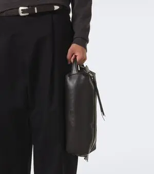 LEMAIRE Care Leather Shoulder Bag - Brown