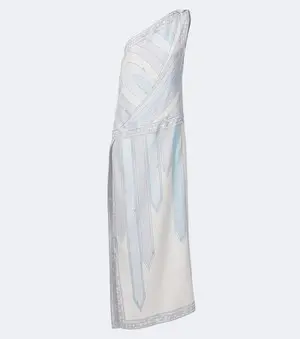 Emilio Pucci Iride One-shoulder Silk Twill Gown