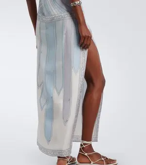 Emilio Pucci Iride One-shoulder Silk Twill Gown