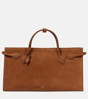 Alaïa Le Teckel Suede Tote Bag - Brown