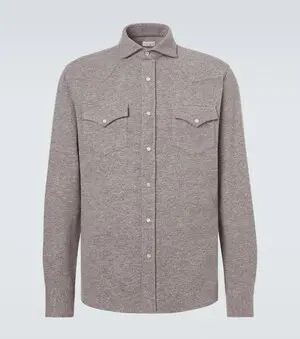 Brunello Cucinelli Cashmere And Cotton-blend Shirt