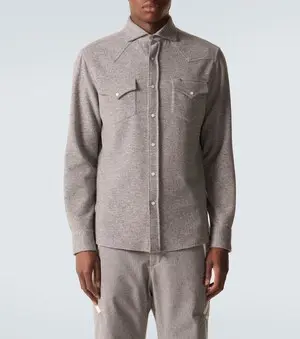 Brunello Cucinelli Cashmere And Cotton-blend Shirt