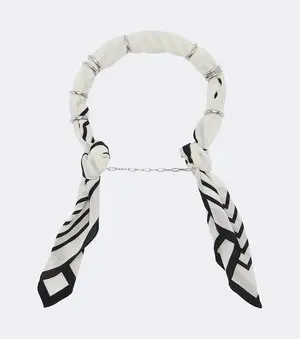 TOTEME Embellished Striped Silk Scarf - Multicoloured