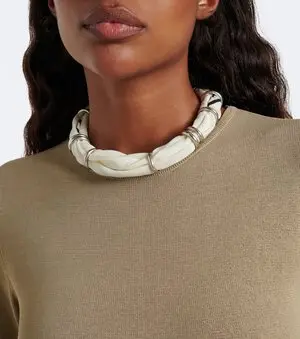 TOTEME Embellished Striped Silk Scarf