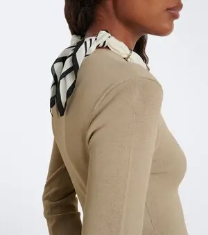 TOTEME Embellished Striped Silk Scarf