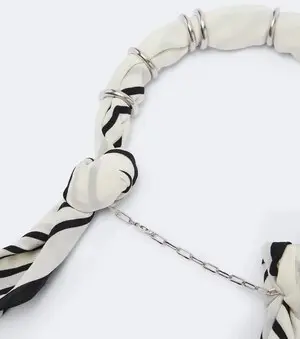 TOTEME Embellished Striped Silk Scarf