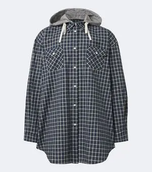 Miu Miu Checked Cotton Flannel Overshirt