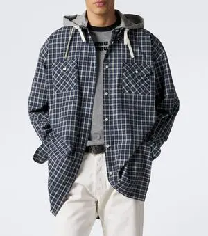 Miu Miu Checked Cotton Flannel Overshirt