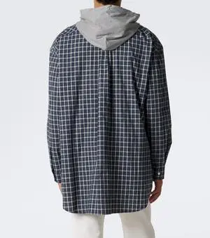 Miu Miu Checked Cotton Flannel Overshirt