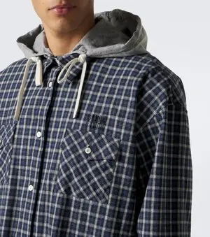 Miu Miu Checked Cotton Flannel Overshirt