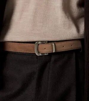 Agnona Suede Belt - Brown