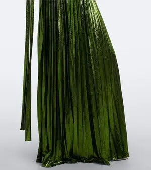 Retrofete Perindo Plissé Lamé Gown