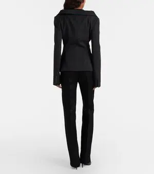 Alexander McQueen High-rise Wool Flared Pants