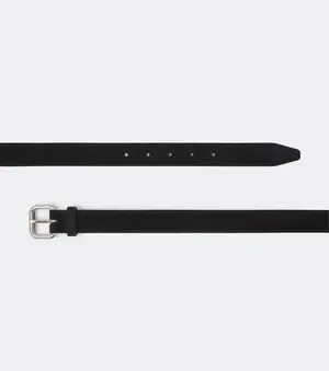 THE ROW Geo Suede Belt - Black