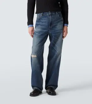 Our Legacy Vast Cut Distressed Wide-leg Jeans