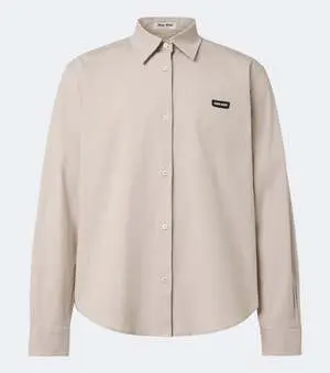 Miu Miu Cotton-blend Poplin Shirt