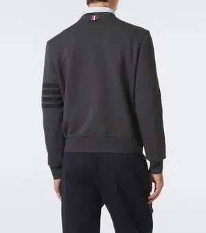 Thom Browne 4-bar Cotton Jersey Sweatshirt - Grey