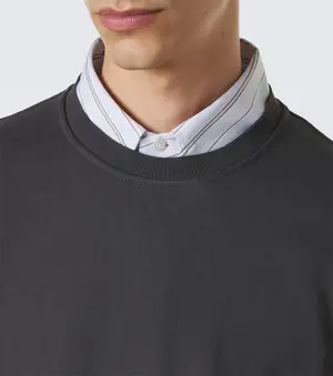 Thom Browne 4-bar Cotton Jersey Sweatshirt - Grey