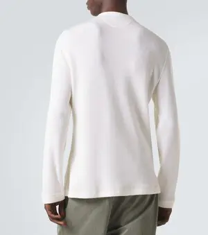 Brunello Cucinelli Cotton And Cashmere Blend Waffle-knit Henley