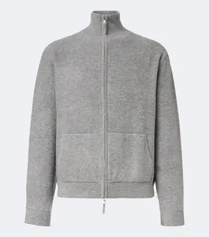 ALLUDE Wool And Cashmere Zip-up Sweater