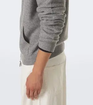 ALLUDE Wool And Cashmere Zip-up Sweater