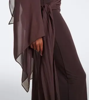 DE LA VALI Sabela Georgette Maxi Dress