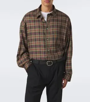 Acne Studios Plaid Flannel Shirt