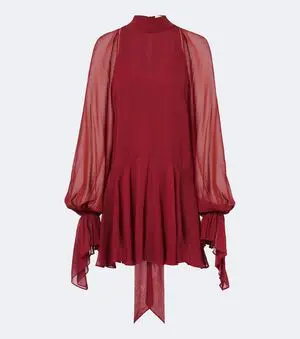 DE LA VALI Casimiro Ruffled Georgette Minidress