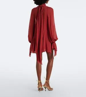 DE LA VALI Casimiro Ruffled Georgette Minidress