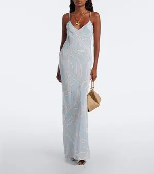 Emilio Pucci Labirinto Silk Crêpe De Chine Gown