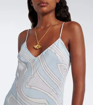 Emilio Pucci Labirinto Silk Crêpe De Chine Gown