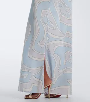 Emilio Pucci Labirinto Silk Crêpe De Chine Gown