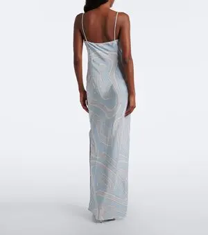 Emilio Pucci Labirinto Silk Crêpe De Chine Gown