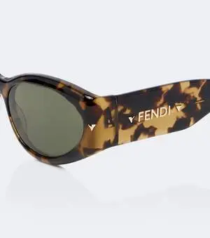 Fendi Screen Oval Sunglasses