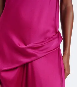 Stella McCartney Draped Satin Maxi Dress
