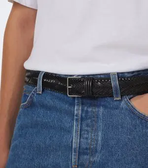 THE ROW Fisherman Woven Leather Belt