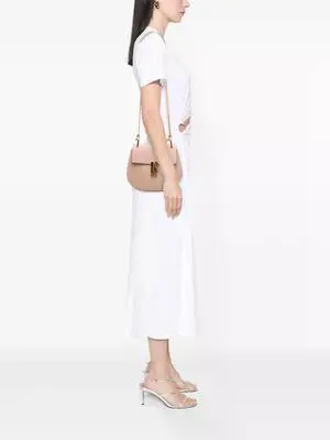 Chloé 2002-2026 Small Grained Calfskin Drew Crossbody Bag - Pink