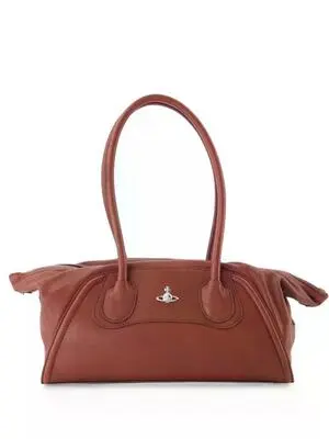 VIVIENNE WESTWOOD Small Shirley Leather Shoulder Bag - Brown